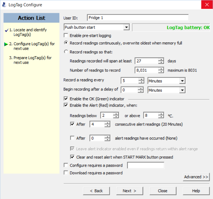 How To Configure Logtag Temperature Logger - LogTag Temperature Loggers