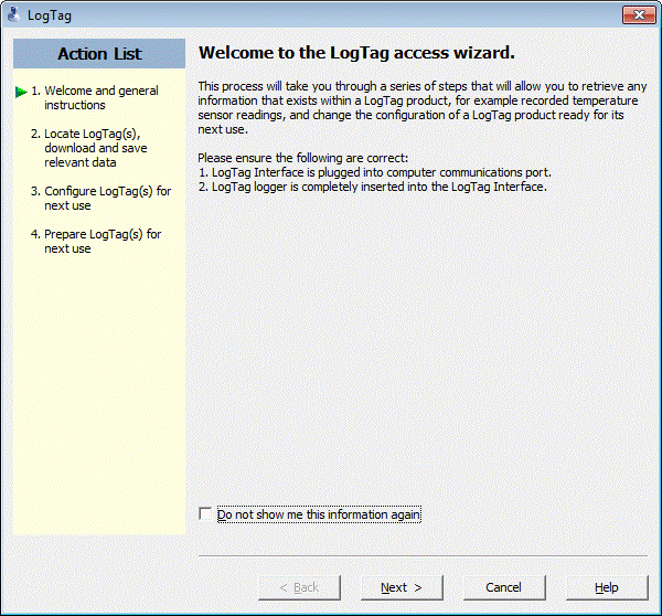 Configuring a LogTag for recording - LogTag Temperature Loggers